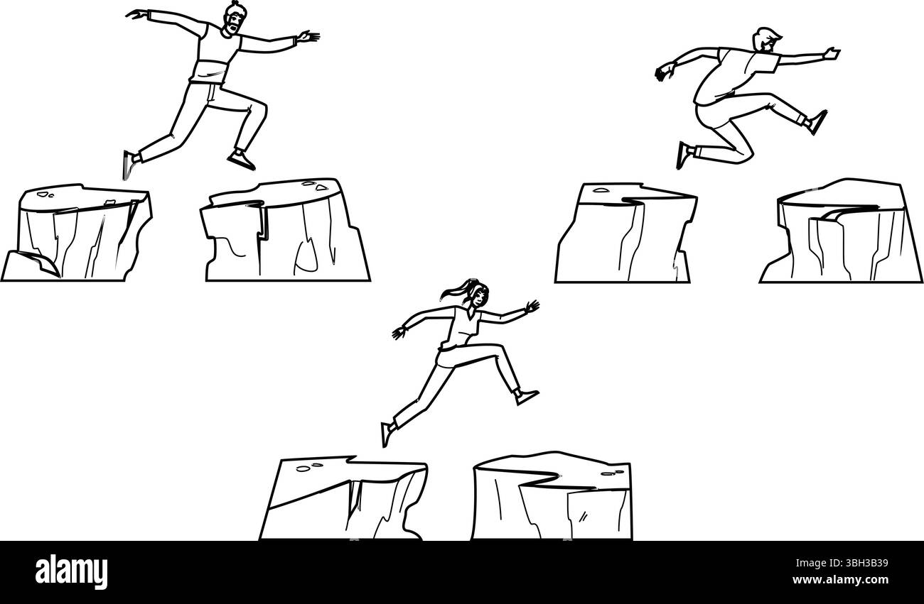 Jump edge Black and White Stock Photos & Images - Alamy