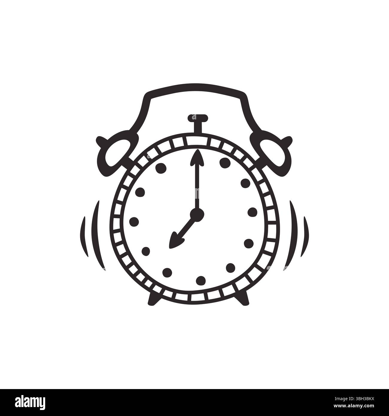 Alarm clock icon Clip art Cartoon, isolated on white background Stock ...