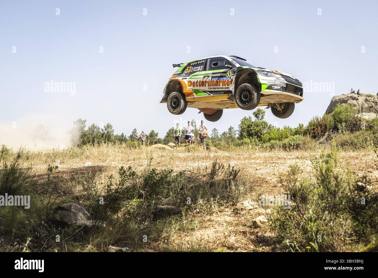 53 Giuseppe DETTORI, Carlo PISANO, Skoda Fabia Evo Rally2, action ...