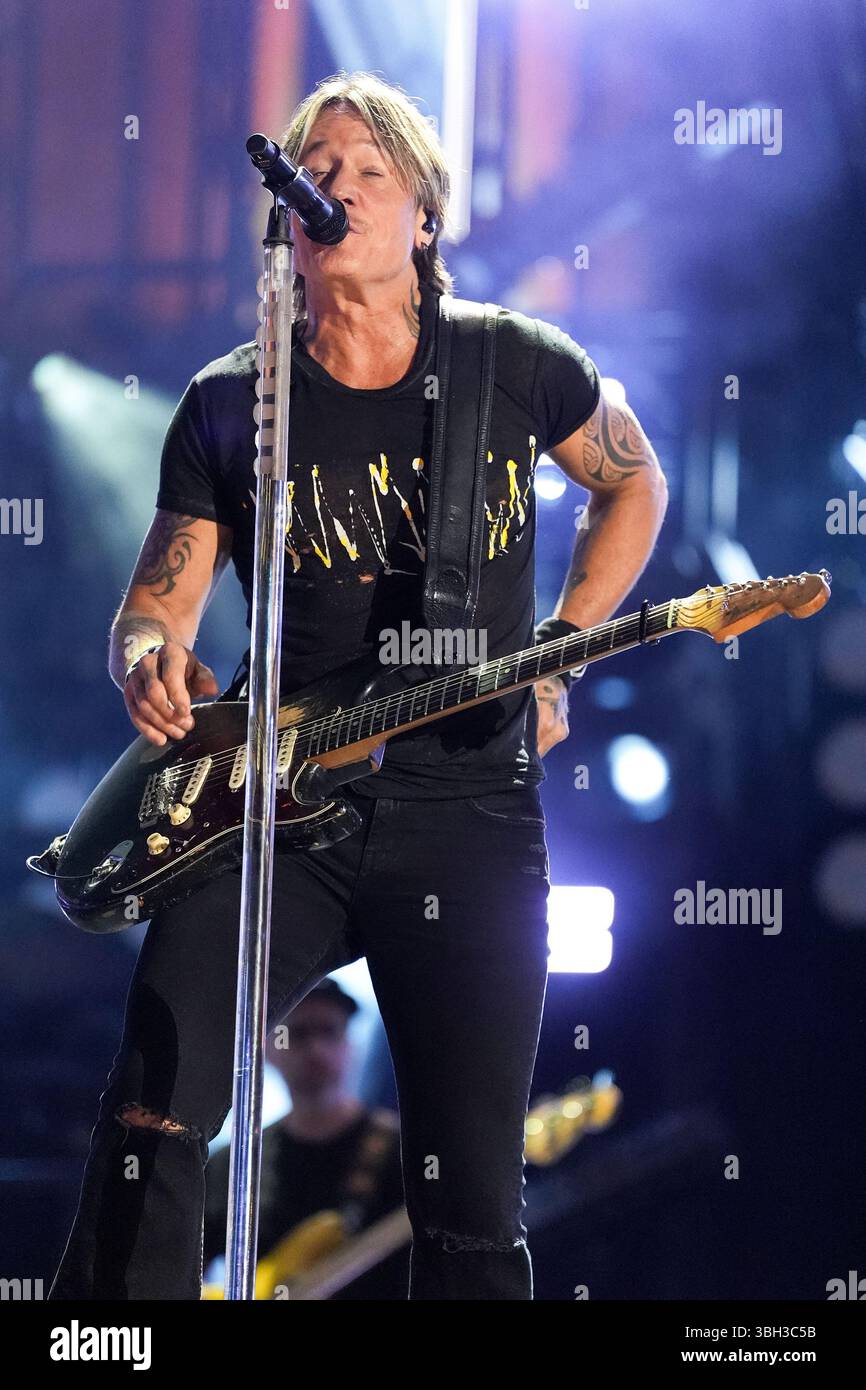 Nashville, United States. 07th June, 2025. Keith Urban performs on Day ...