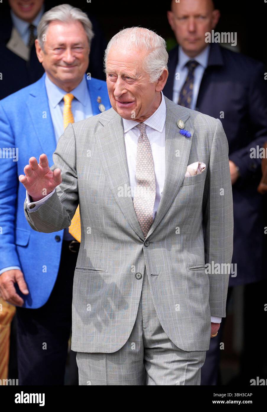 King Charles III attends the Royal Windsor Flower Show at The York Club ...