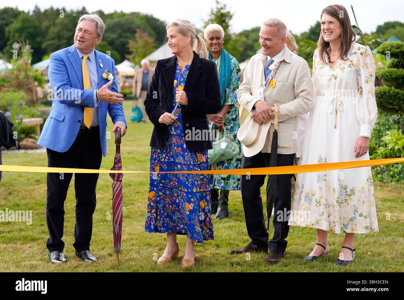 The Duchess of Edinburgh (2nd left) opens the Royal Windsor Flower Show ...