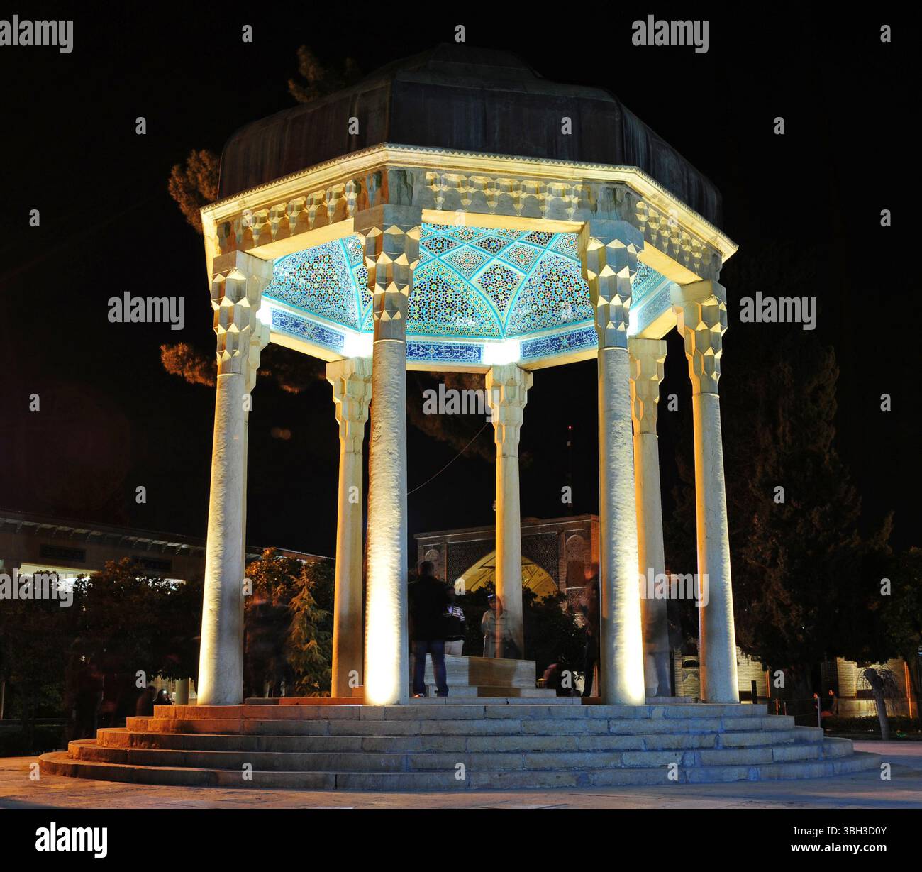 The tomb of the Iranian poet Hafez is located in the city of Shiraz ...