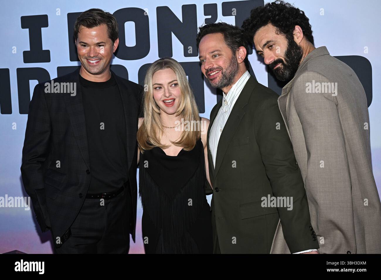 Andrew Rannells, Amanda Seyfried, Nick Kroll and Morgan Spector Stock ...