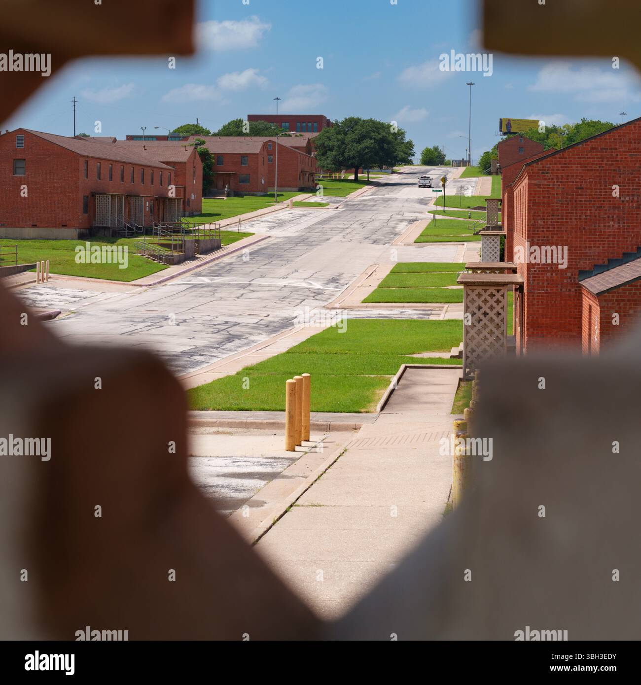 Child's-eye view of Chambers Street, now abandonded and boarded up ...