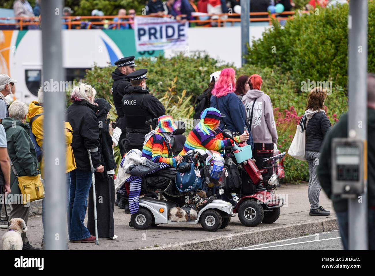 A large parade kicks off Pride UK 2025, held in Portsmouth UK on ...