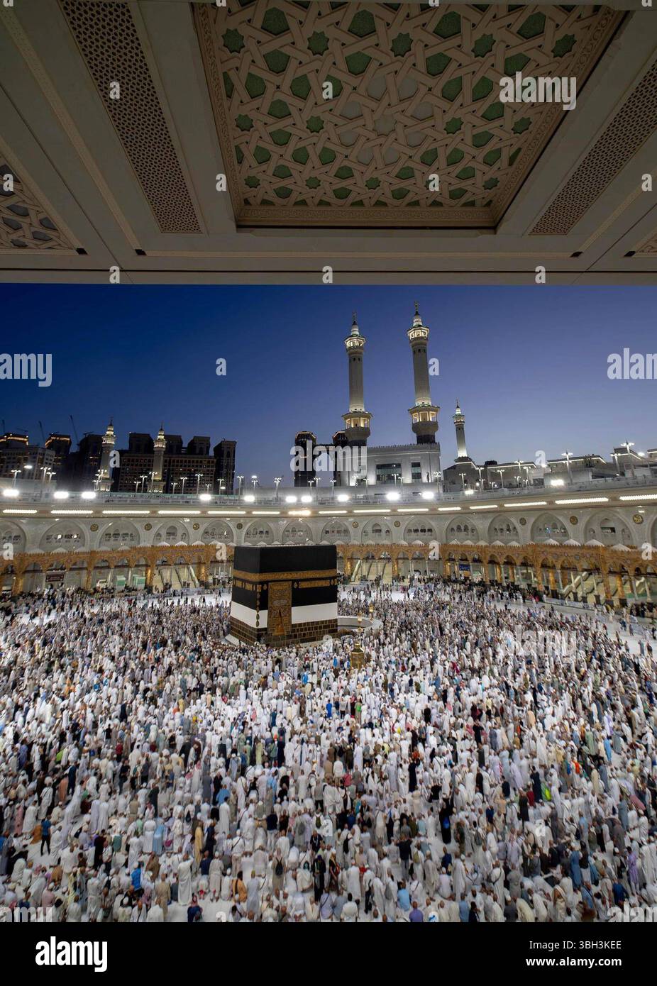 Muslim pilgrims perform the Maghrib prayer around the Kaaba, Islam s ...