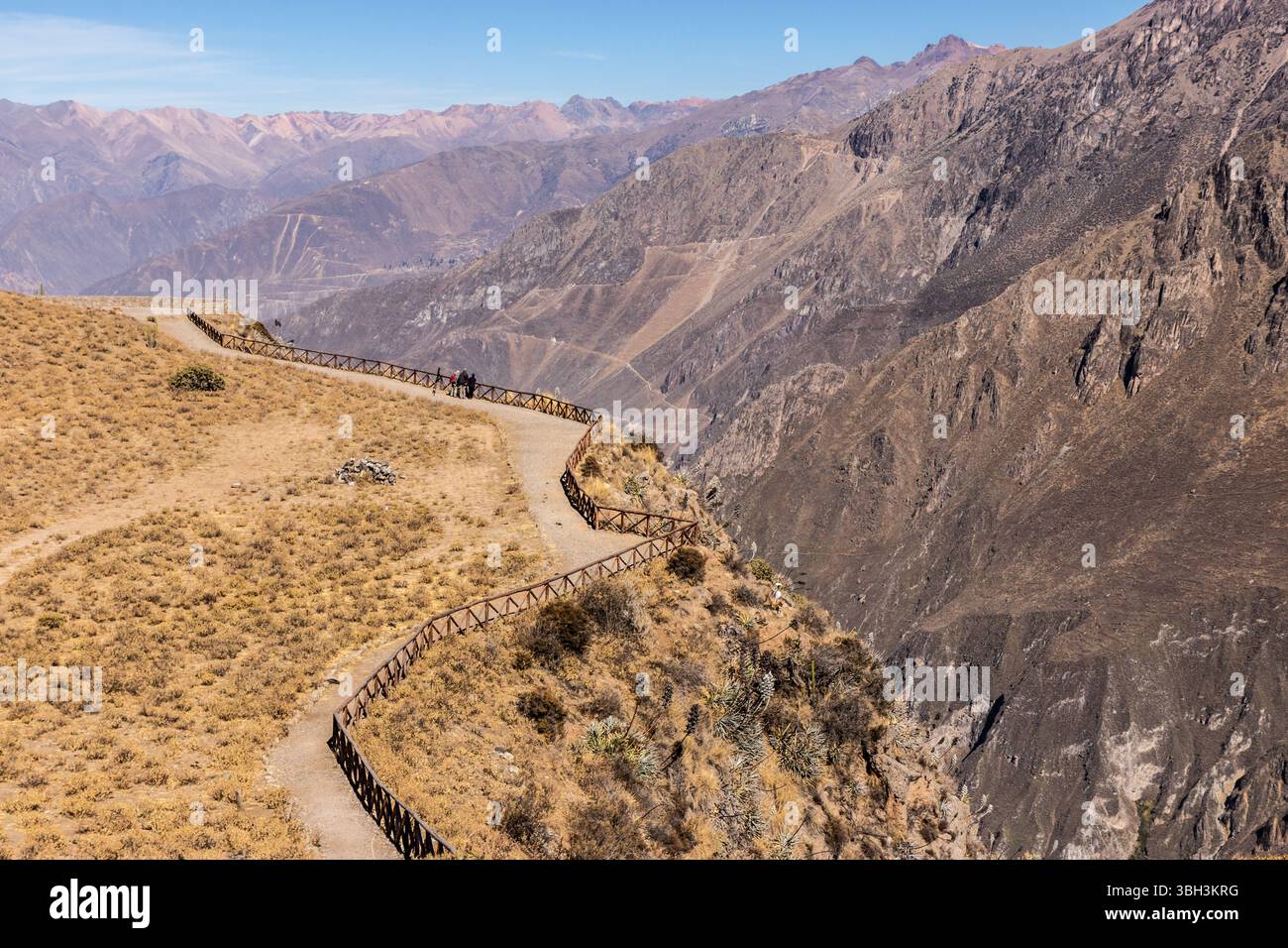 Cruz del Condor viewpoint in Colca canyon, Peru Stock Photo - Alamy