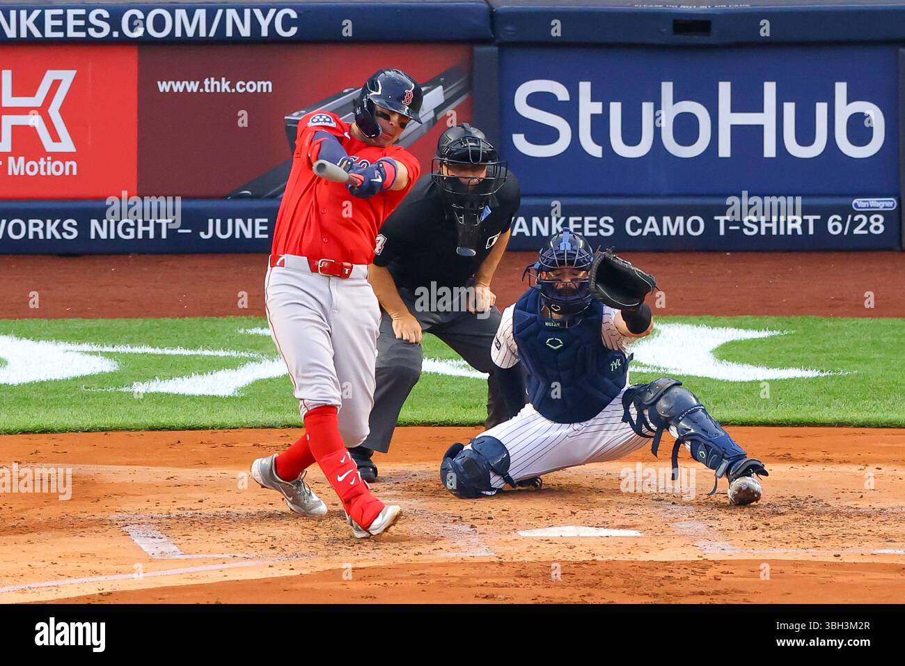 BRONX, NY - JUNE 06: Marcelo Mayer (39) of the Boston Red Sox at bat ...