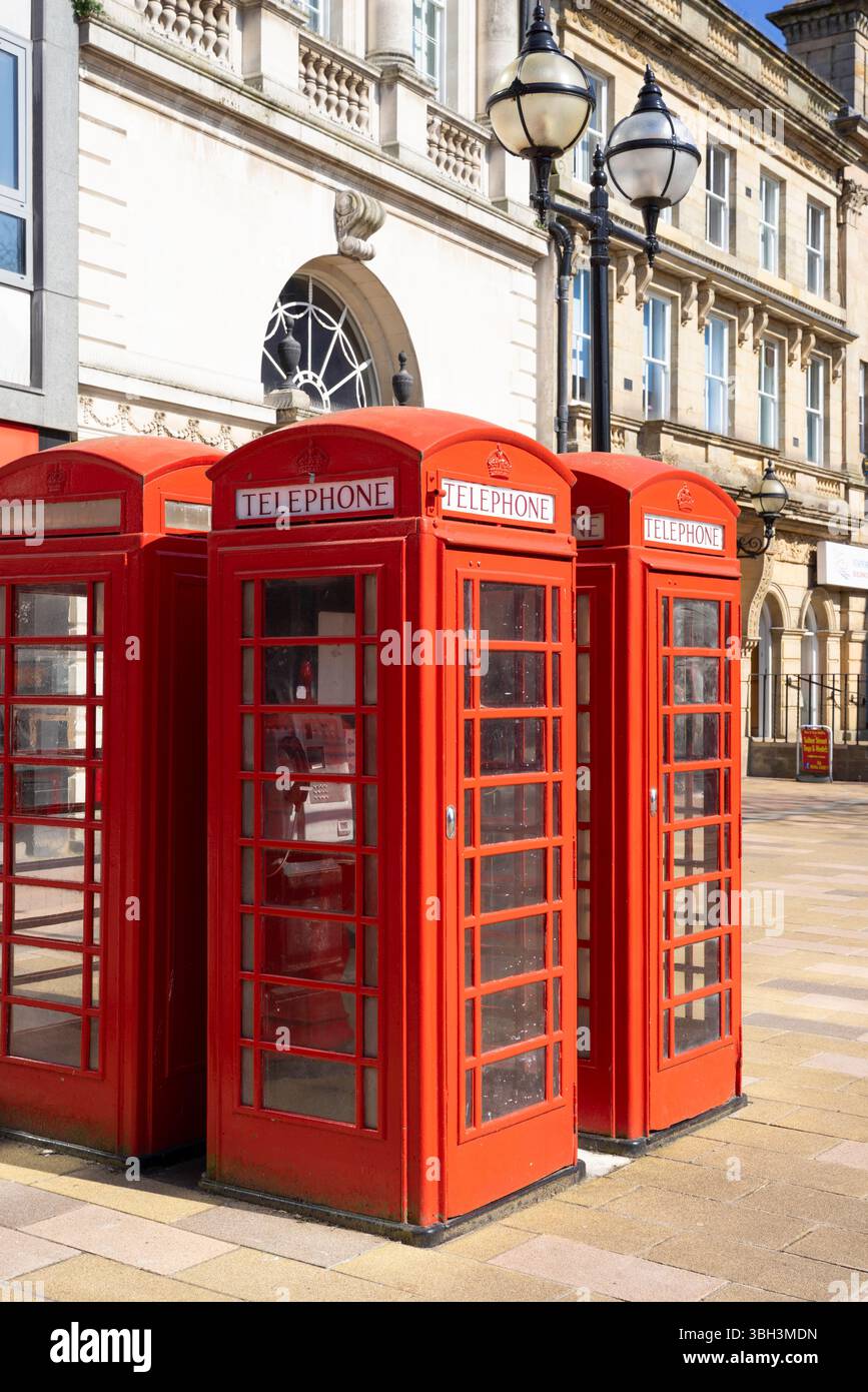 Stafford town centre telephone box 4 traditional british red telephone ...