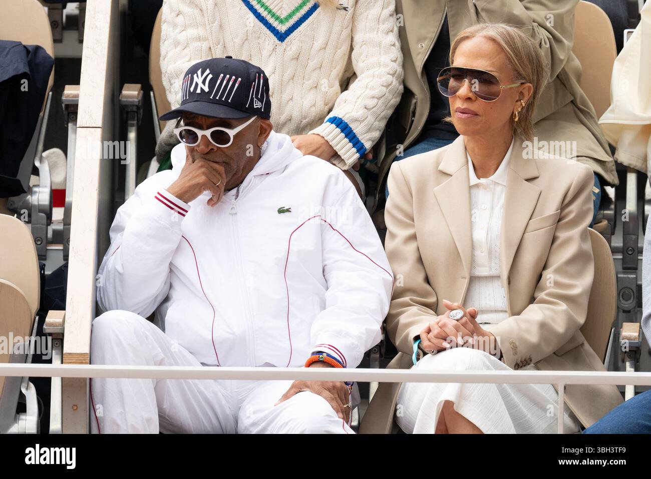 Paris, France. 7th June, 2025. Spike Lee and his wife Tonya Lewis Lee ...