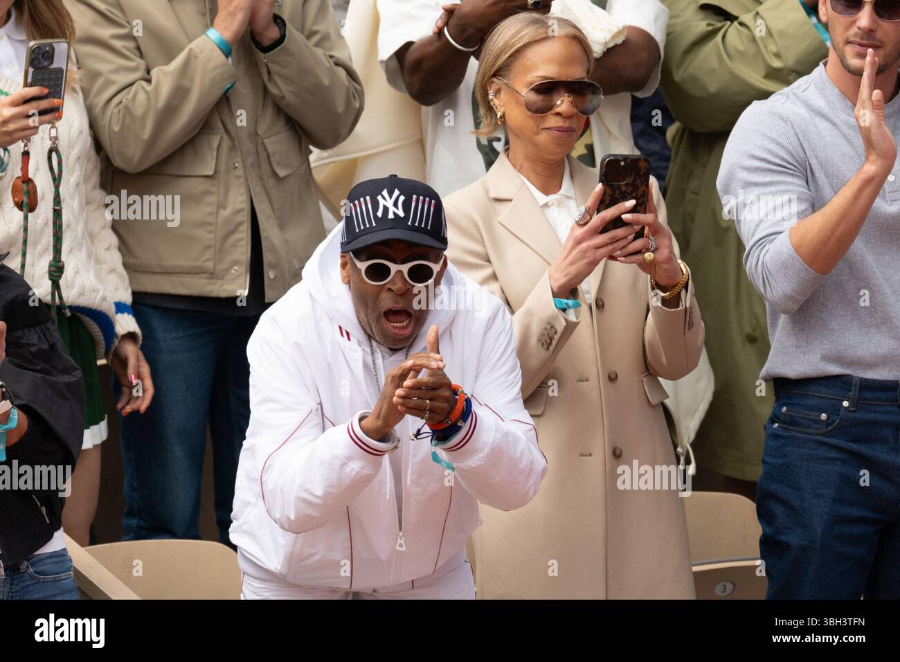 Paris, France. 7th June, 2025. Spike Lee and his wife Tonya Lewis Lee ...
