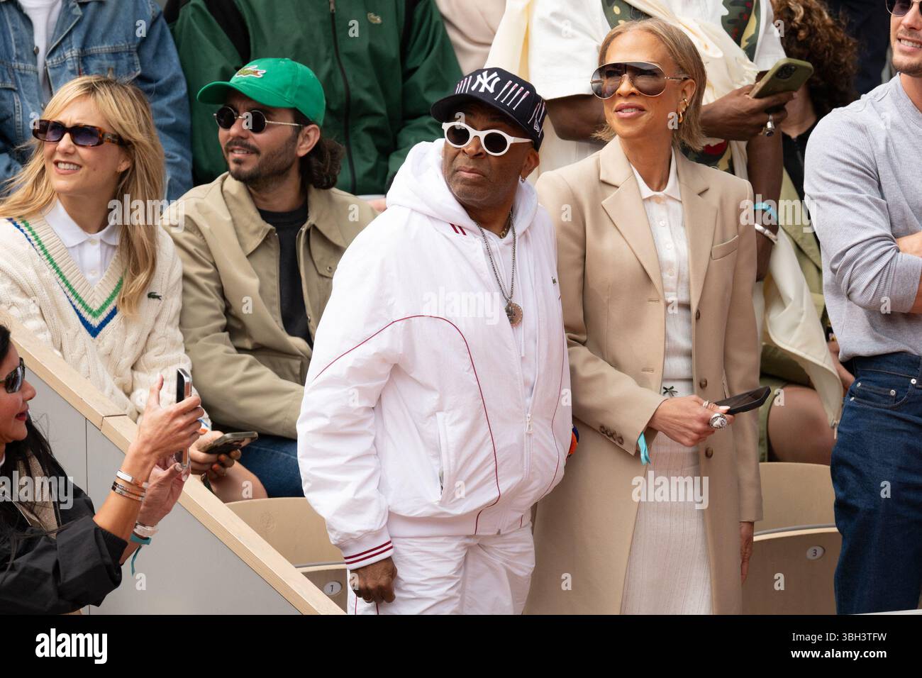 Paris, France. 7th June, 2025. Spike Lee and his wife Tonya Lewis Lee ...