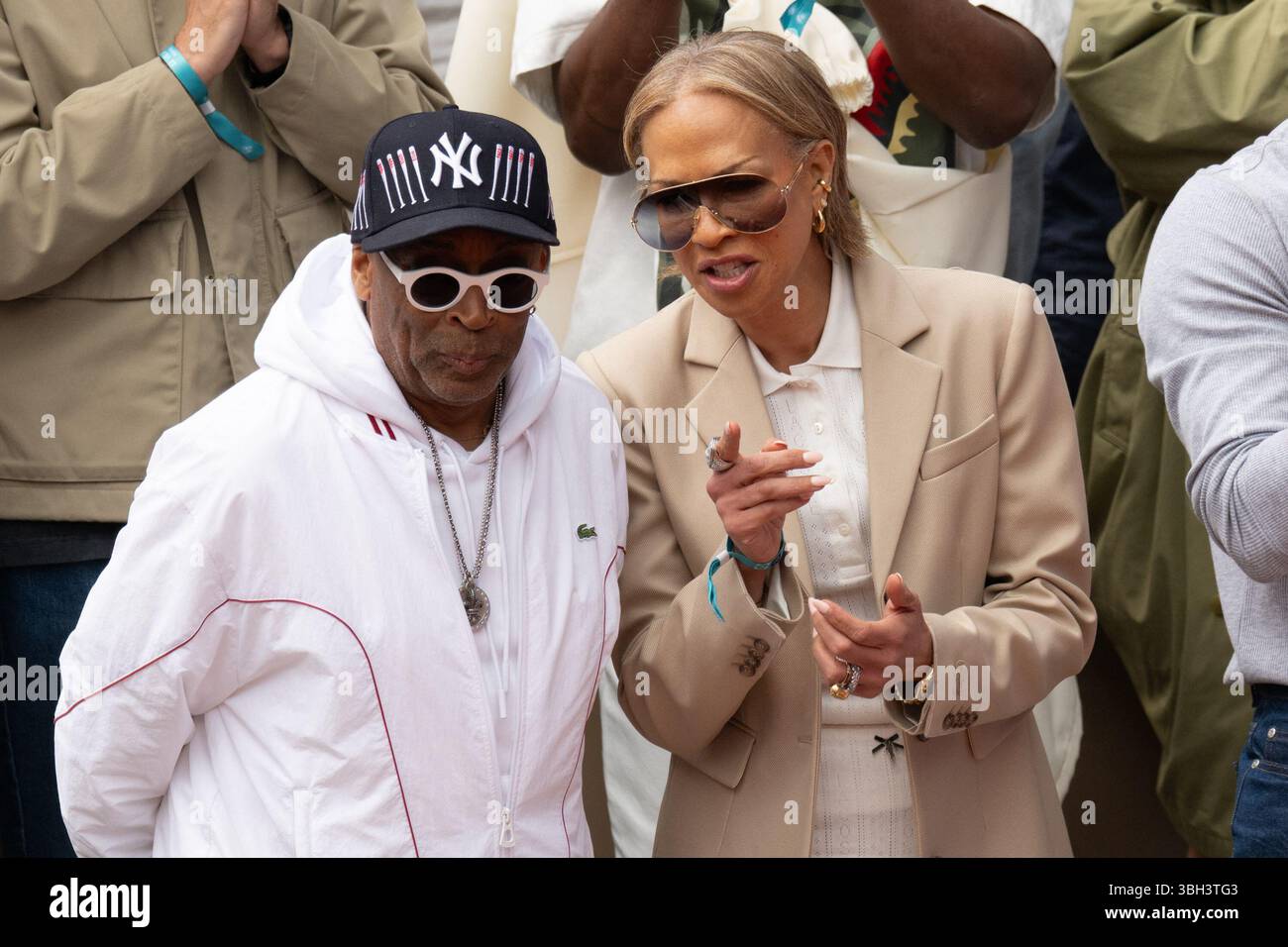 Paris, France. 7th June, 2025. Spike Lee and his wife Tonya Lewis Lee ...