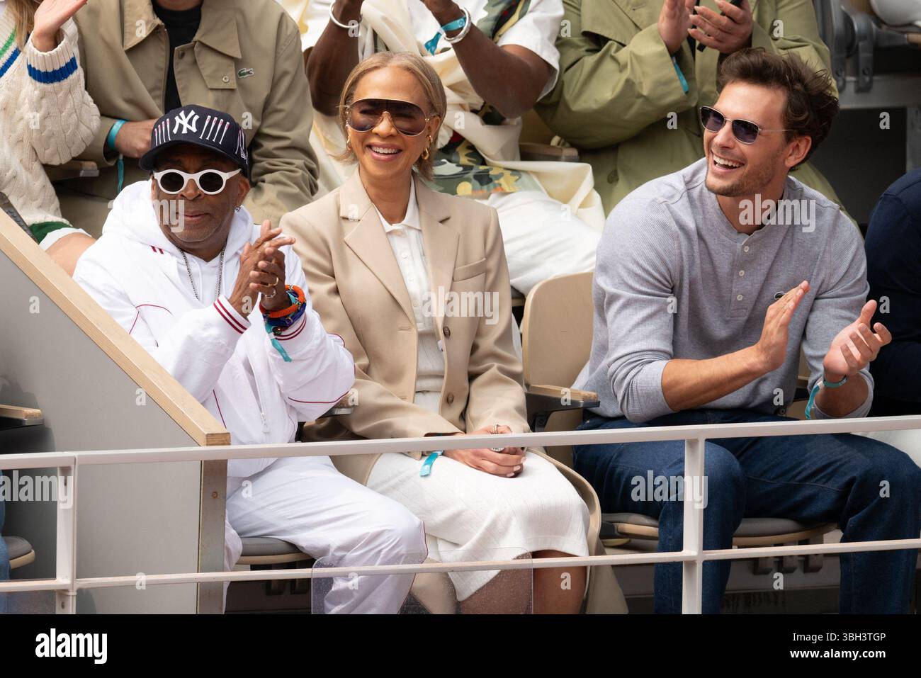 Paris, France. 7th June, 2025. Spike Lee and his wife Tonya Lewis Lee ...