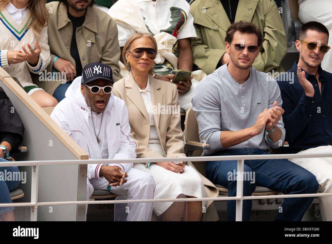 Paris, France. 7th June, 2025. Spike Lee and his wife Tonya Lewis Lee ...