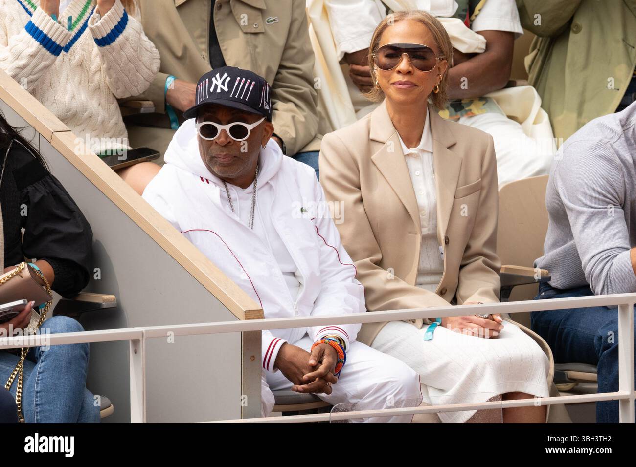 Paris, France. 7th June, 2025. Spike Lee and his wife Tonya Lewis Lee ...