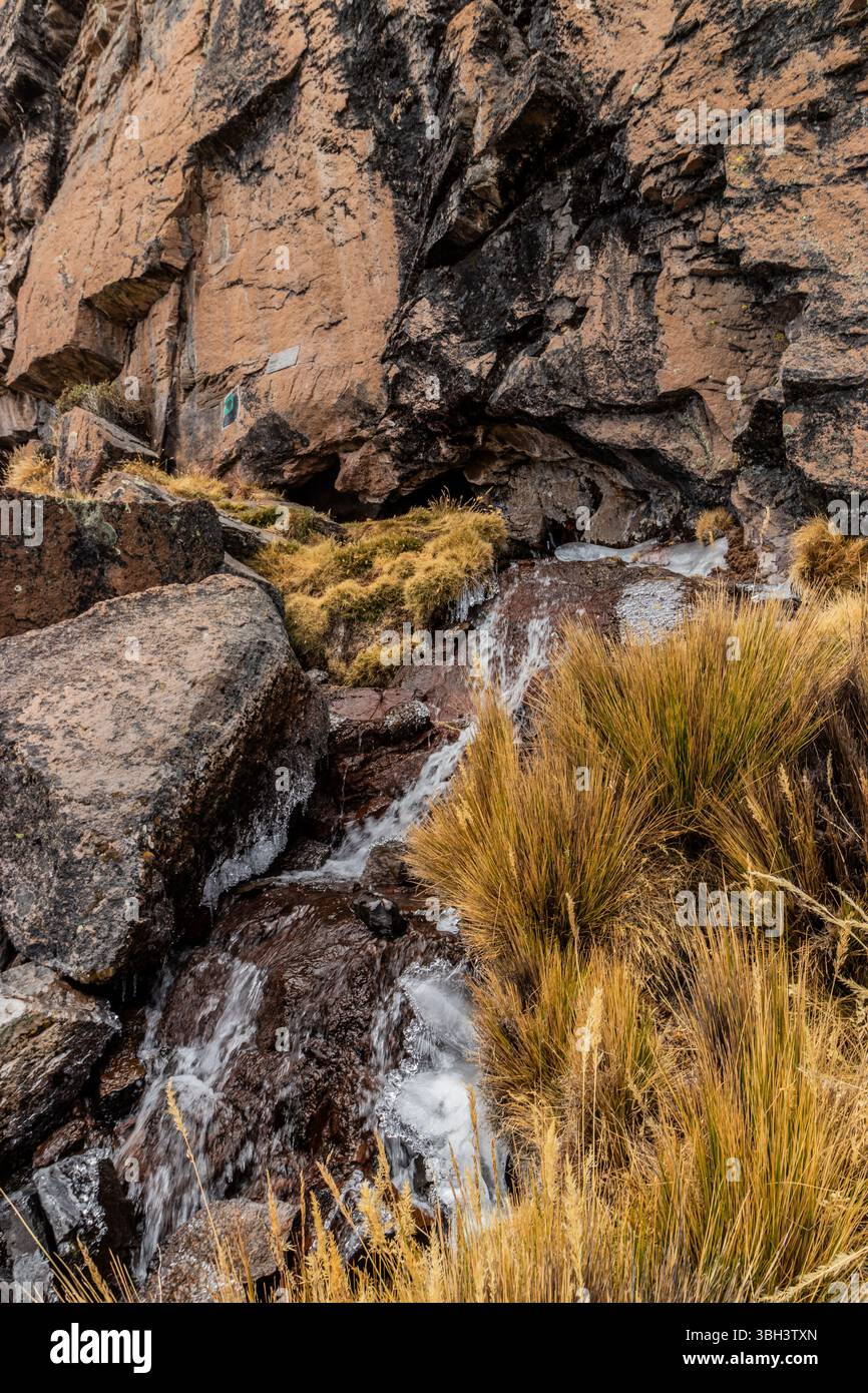 Source of the Amazon river at Mismi volcano, Peru Stock Photo - Alamy
