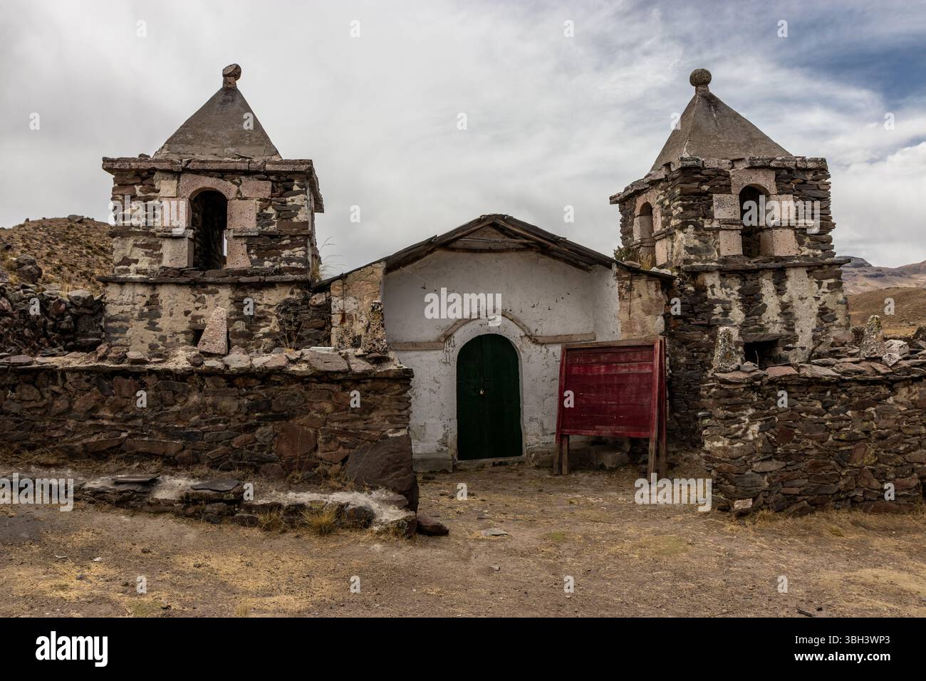 Church of Ran Ran village near Mismi volcano, Peru Stock Photo - Alamy