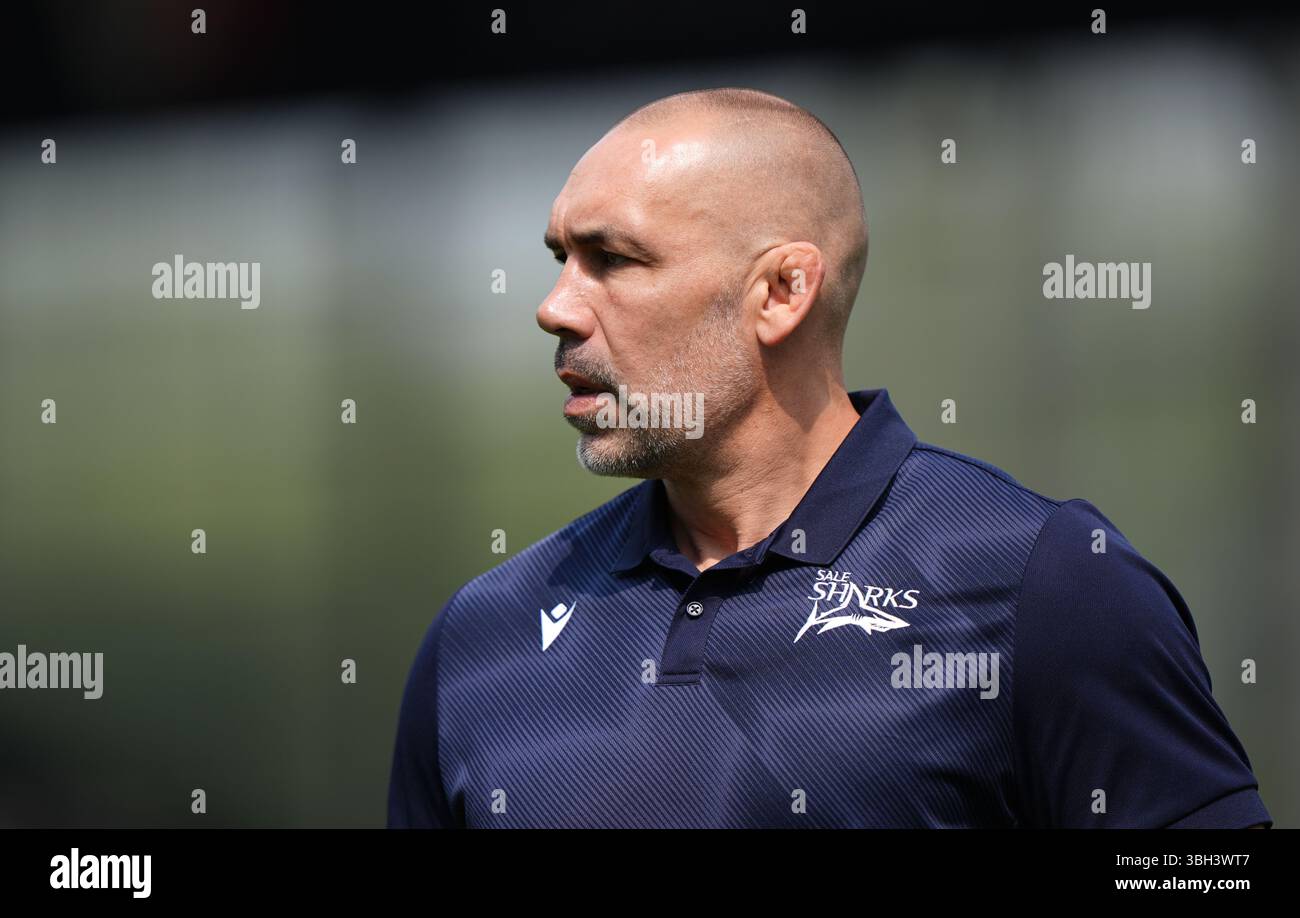 Sale Sharks director of rugby Alex Sanderson before the Gallagher ...