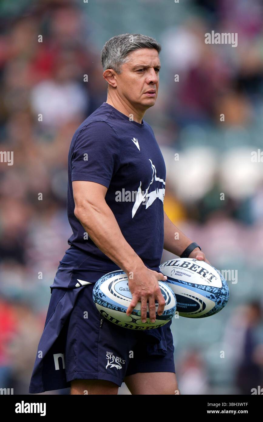Sale Sharks head coach Paul Deacon before the Gallagher Premiership ...