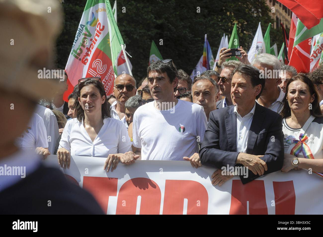 Rome, Italy. 07th June, 2025. Rome, National demonstration Gaza stop ...