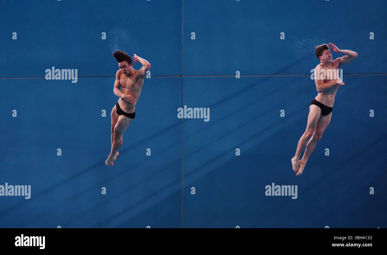 Leon Baker and Hugo Thomas from City of Sheffield Diving Club in the ...