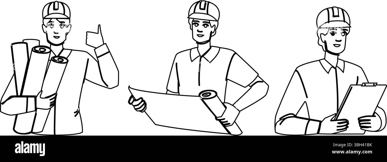 Female architect male civil Stock Vector Images - Alamy