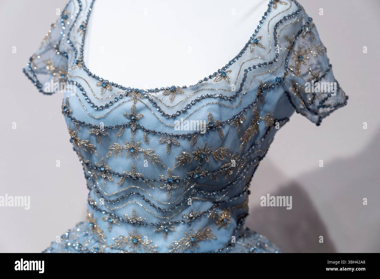 Demi-couture embelished Ice Blue Coctail dress by Bob Bugnand on ...