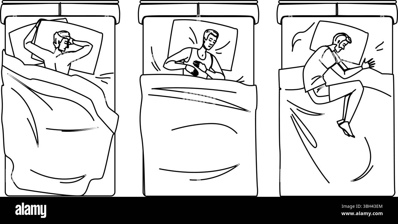 napping man sleep poses vector Stock Vector Image & Art - Alamy