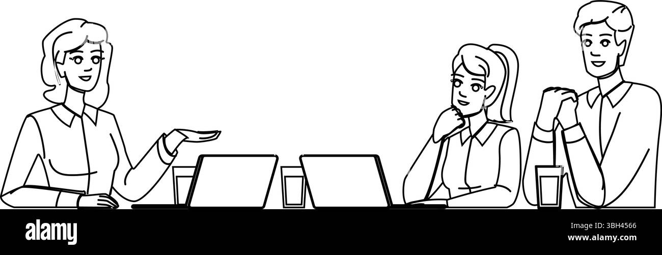 Casual meeting presentation Black and White Stock Photos & Images - Alamy