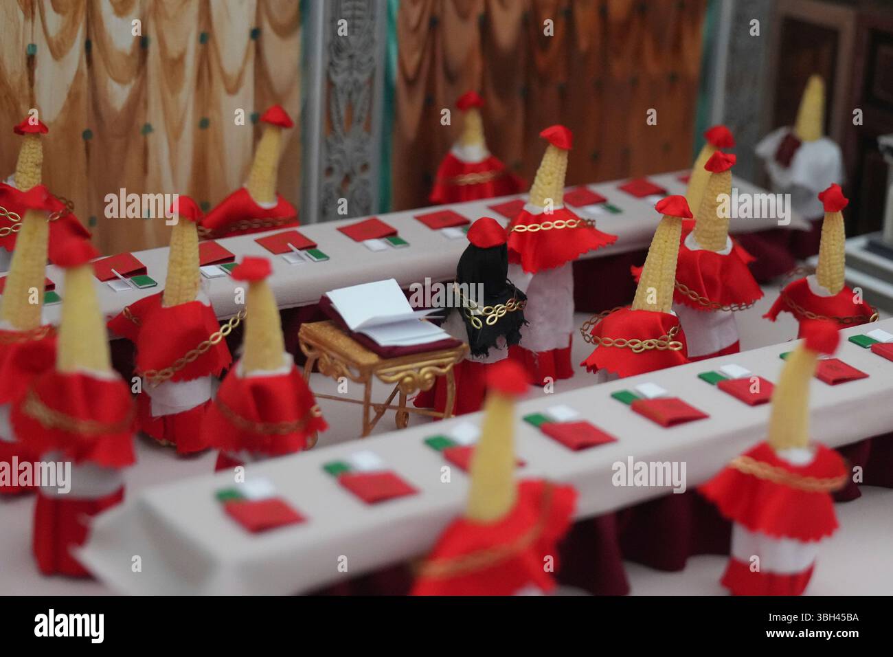 A detail of 'Cornclave", a vegetable sculpture made by Dean Ramsey and ...