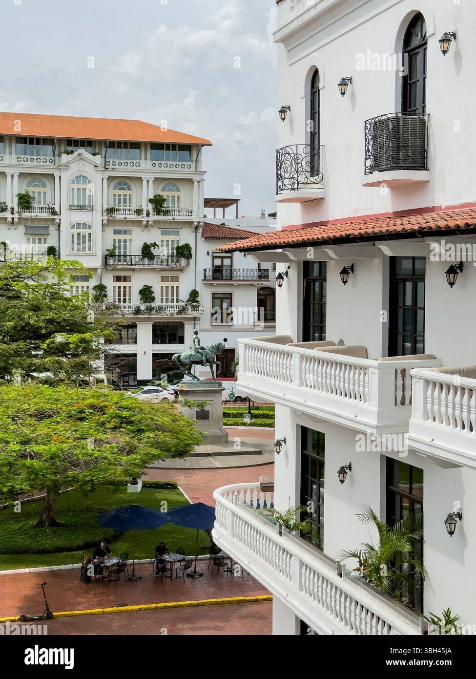 Plaza Herrera, Casco Viejo District, view of Spanish colonial ...