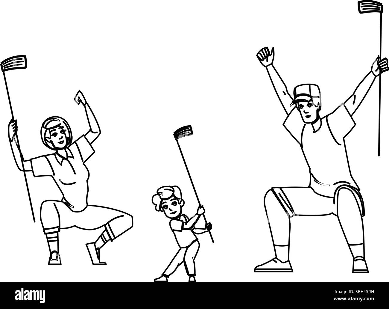 fun mini golf family vector Stock Vector Image & Art - Alamy