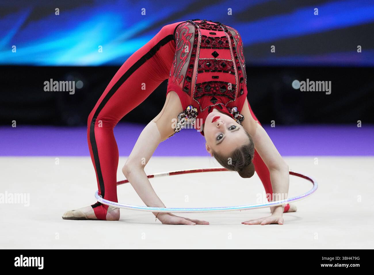 Taisiia Onofriichuk of Ukraine performs during the individual all ...