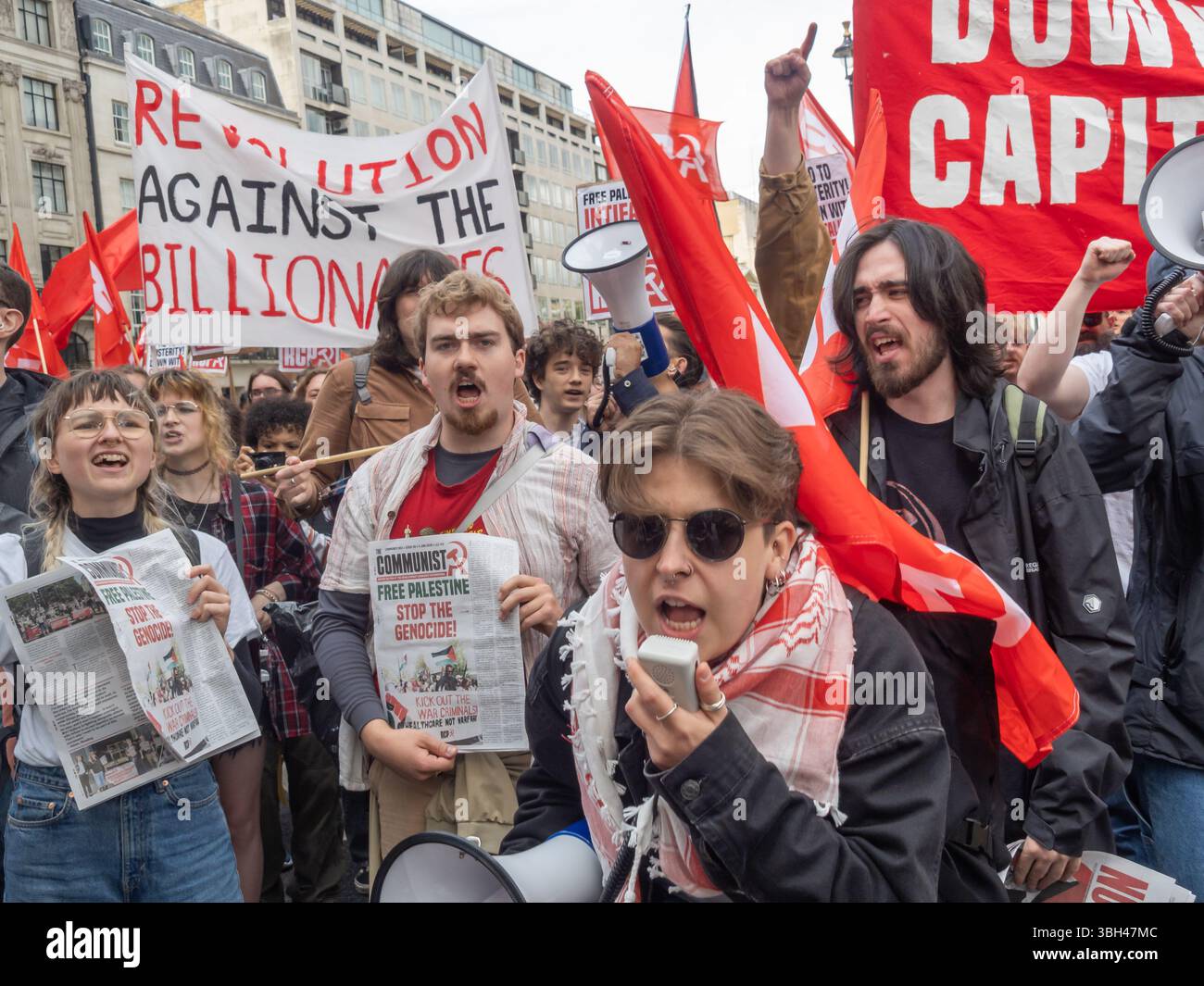 London, UK. Revolutionary Communist Party were the largest and loudest ...
