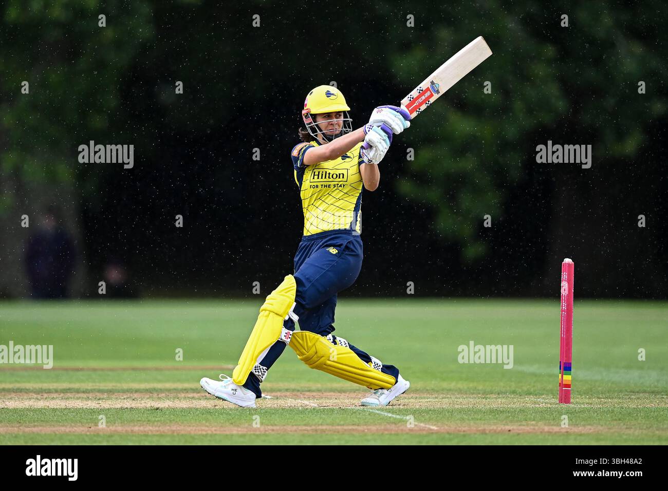 Arundel, UK, 07 June 2025. Maia Bouchier of Hampshire Hawks batting in ...