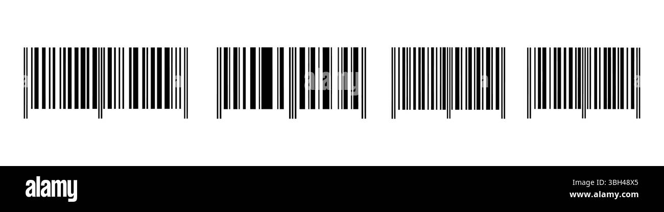 Barcode icons. Barcode vector illustration. Realistic barcodes. Barcode ...