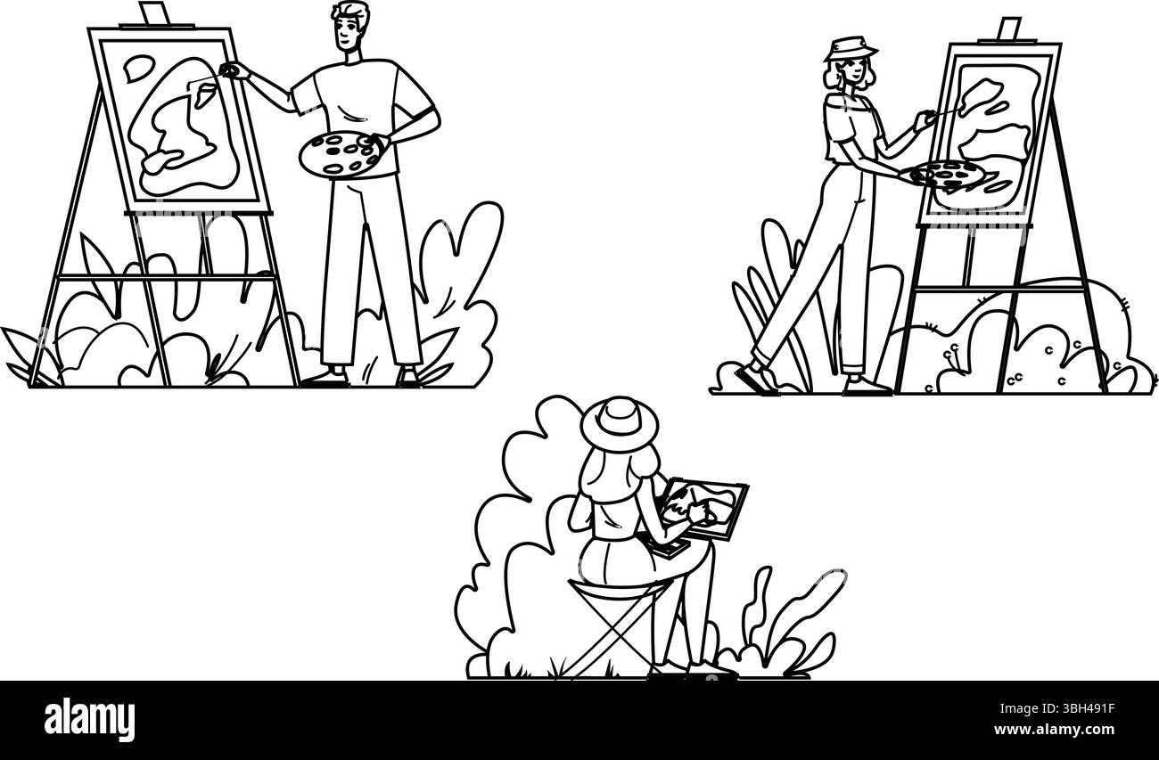 paint outdoor painting vector Stock Vector Image & Art - Alamy