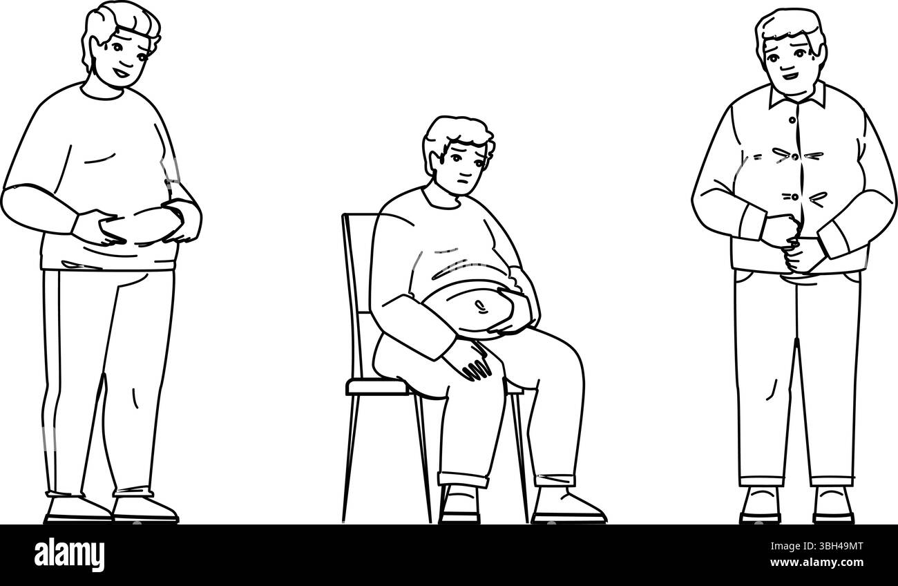 fat overweight man vector Stock Vector Image & Art - Alamy