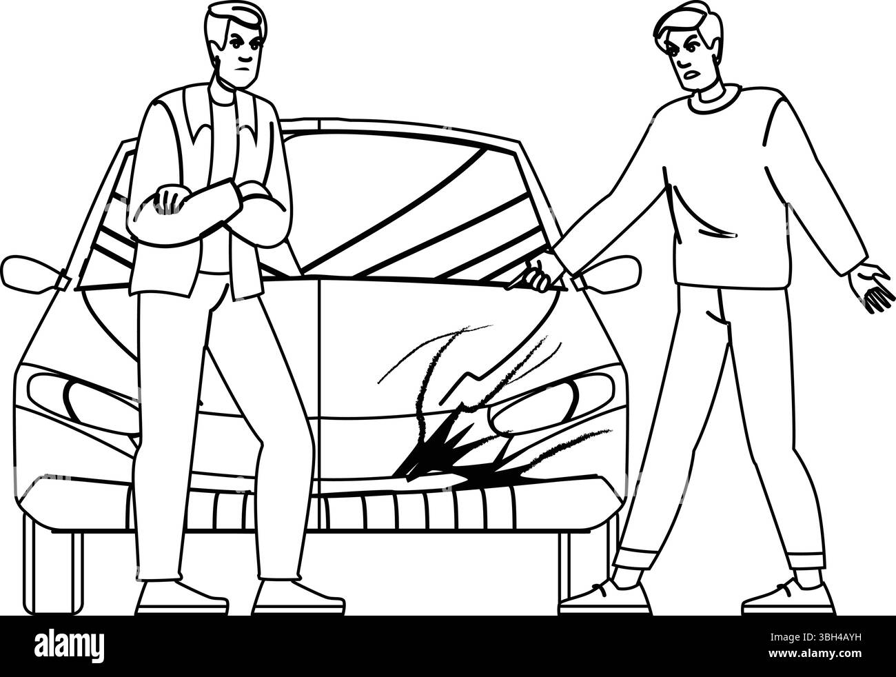 accident parking problem vector Stock Vector Image & Art - Alamy