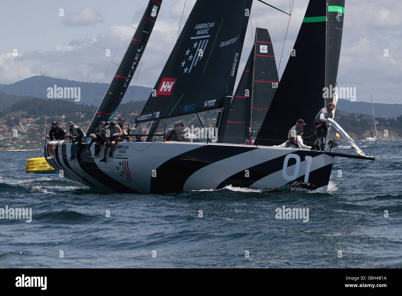 Several sailboats during the last day of the 52 Super Series of Sailing ...