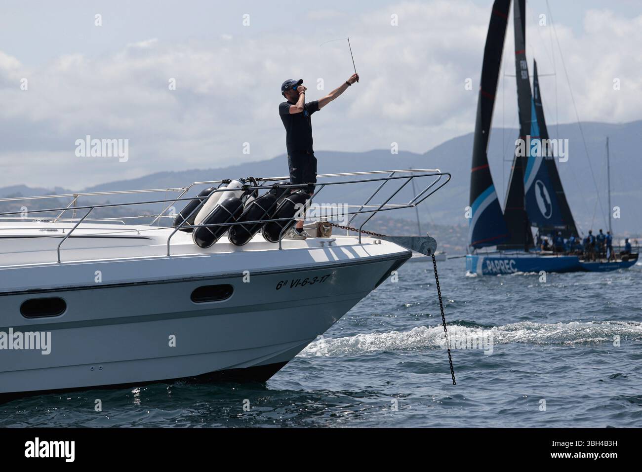 Several sailboats during the last day of the 52 Super Series of Sailing ...