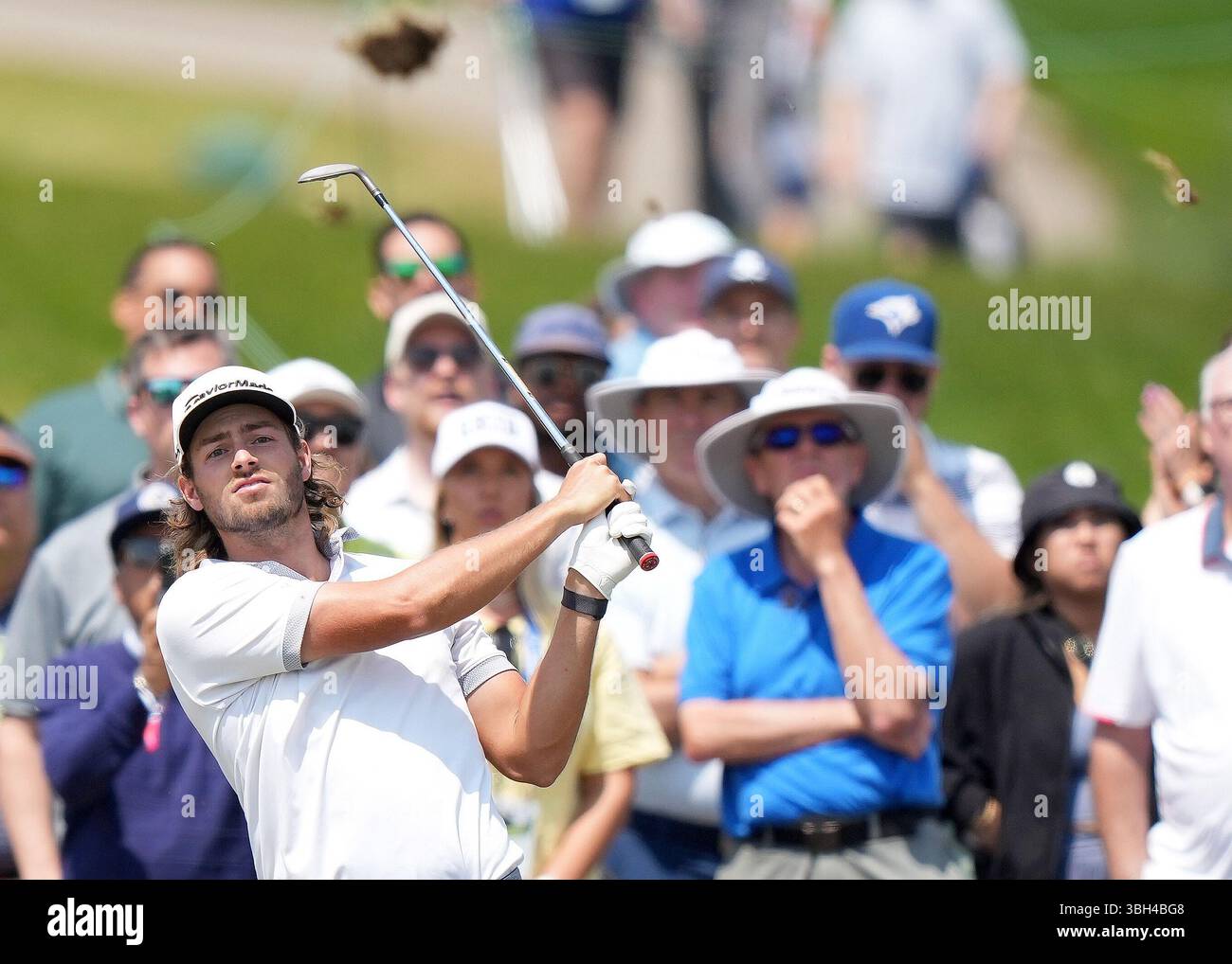 Caledon, Canada. 07th June, 2025. Canada's Matthew Anderson hits his ...