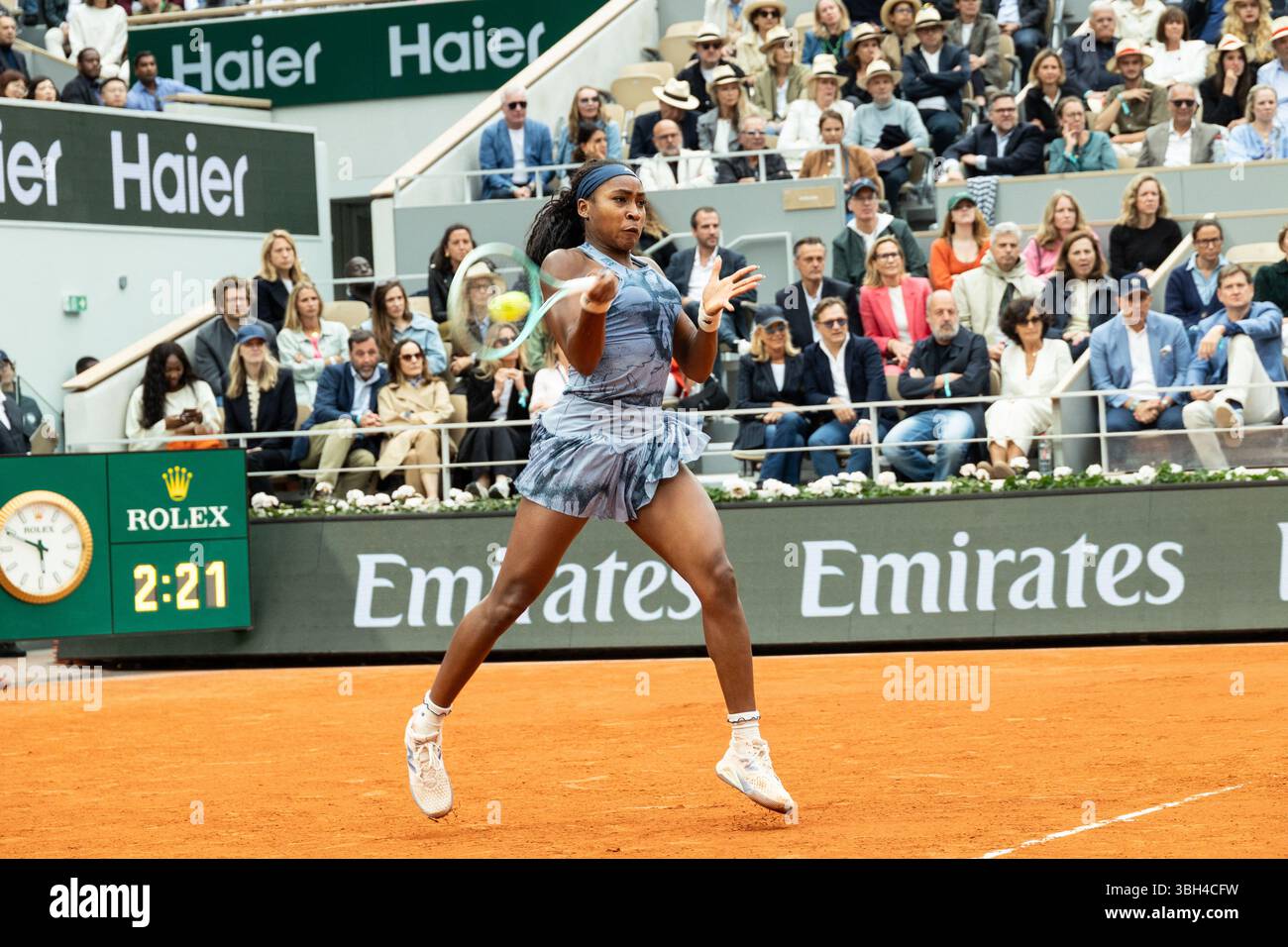 Coco Gauff winning Suzanne Lenglen Cup during women's final at the 2025 ...