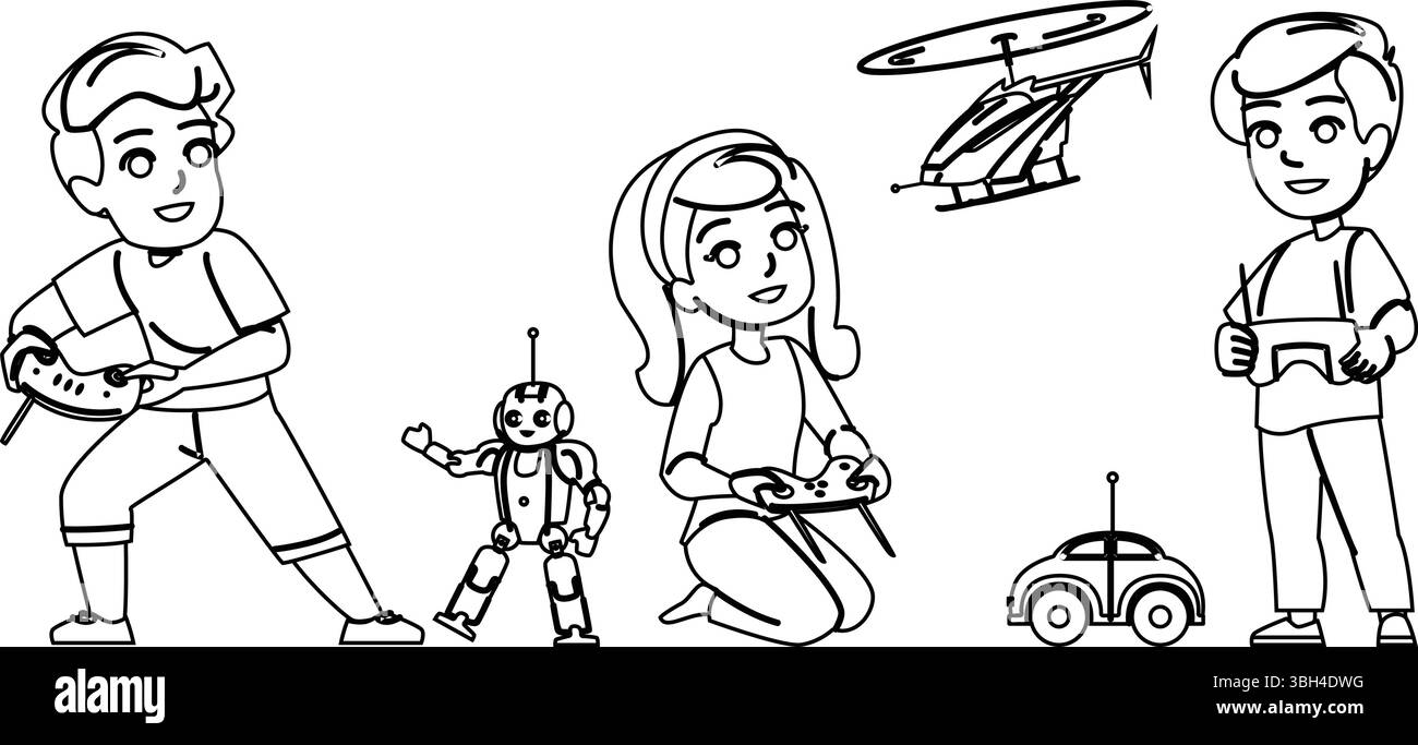 helicopter remote controlled toy vector Stock Vector Image & Art - Alamy