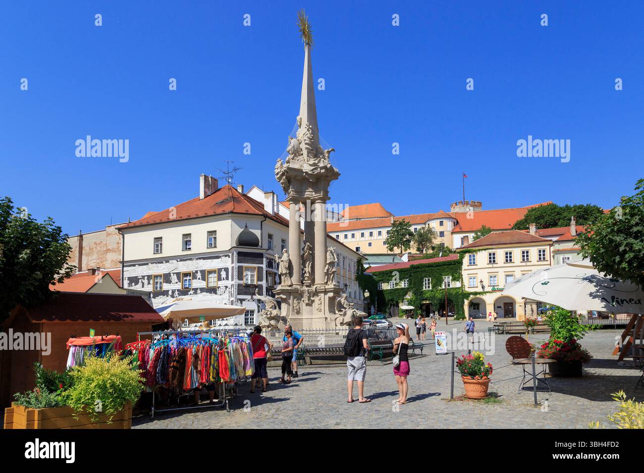 Statue of the Holy Trinity, Sousoší Nejsvětější trojice, in the town ...