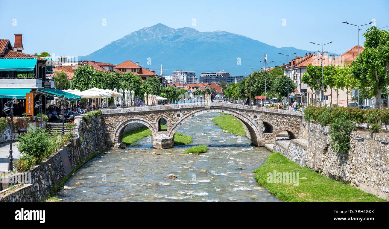 Old Stone Bridge over Prizren Bistrica River, Prizren, Kosovo Stock ...