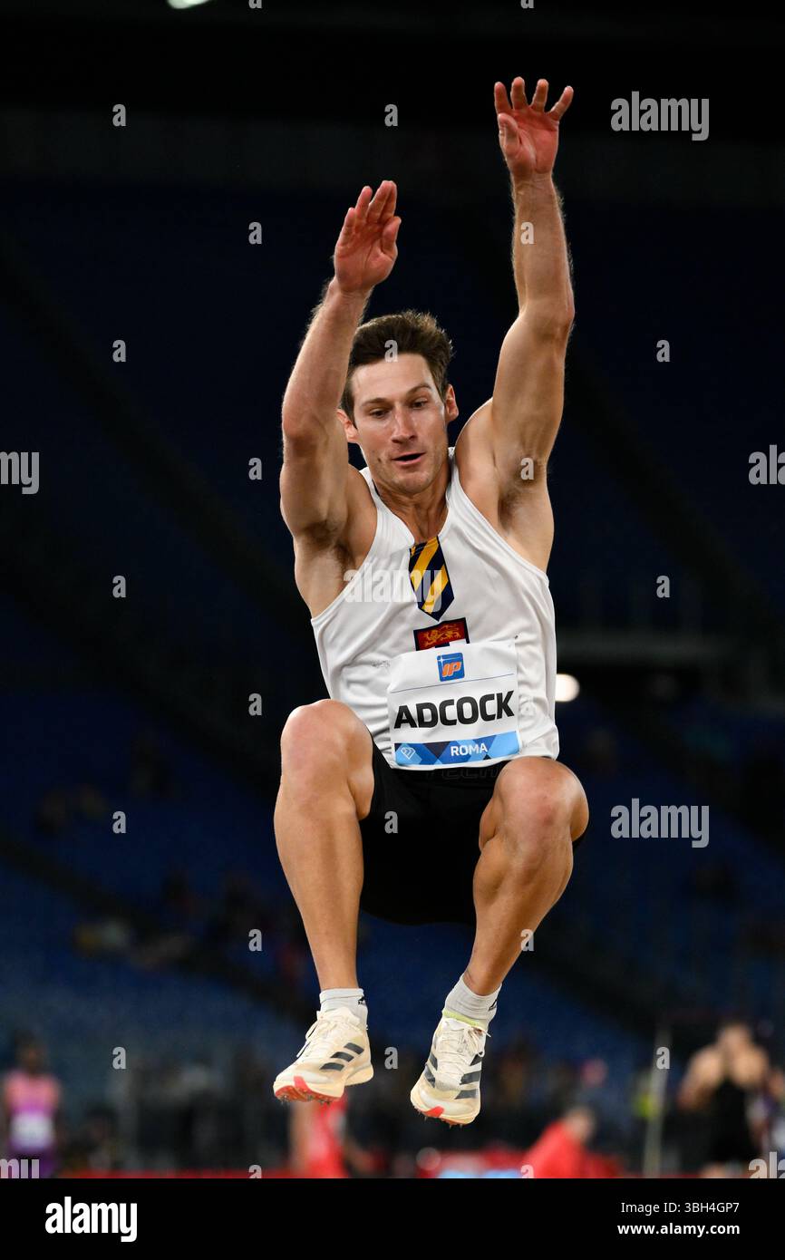 Liam Adcock of Australia competes in the Long Jump men during the ...