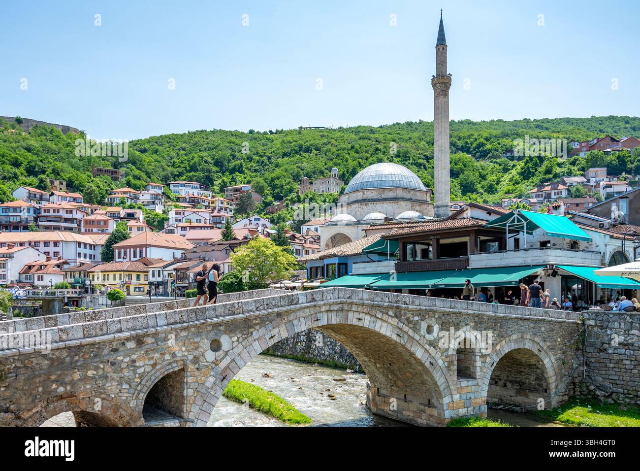 Old Stone Bridge over Prizren Bistrica River, Prizren, Kosovo Stock ...